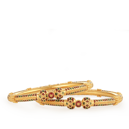 22ct Gold Jali Kada Armreifen - PureJewels UK