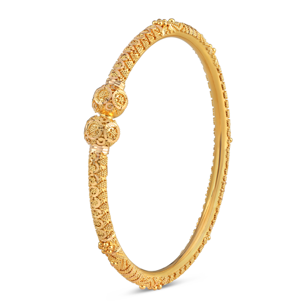 Gold Ornate Kada für Frauen Online | PureJewels