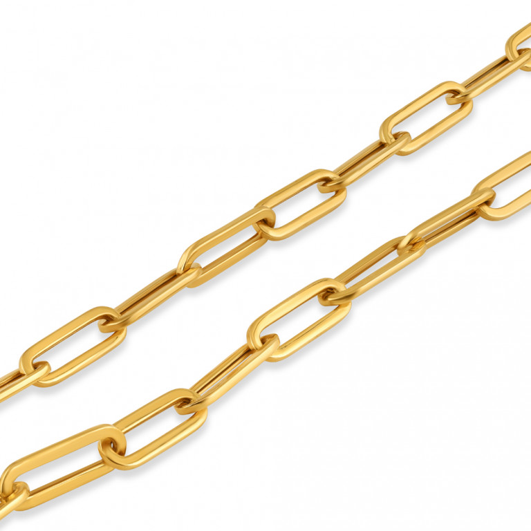 Rectangular Link 22ct Gold Chain Necklace | PureJewels UK