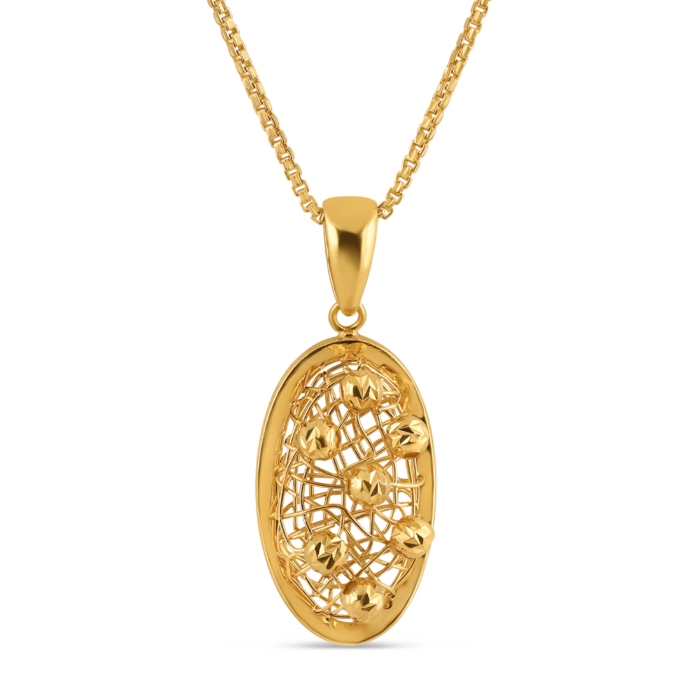 22ct Yellow Gold Jali Pendant Online in UK | PureJewels.com