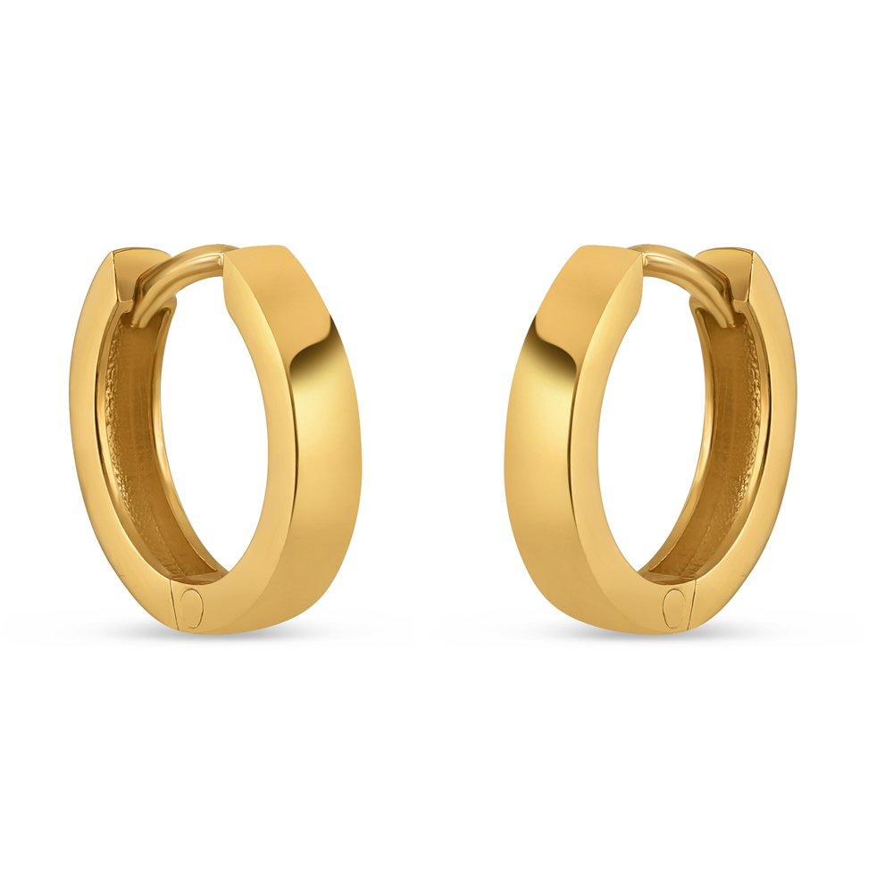 24ct Gold Plain Hoop Earring | PureJewels UK