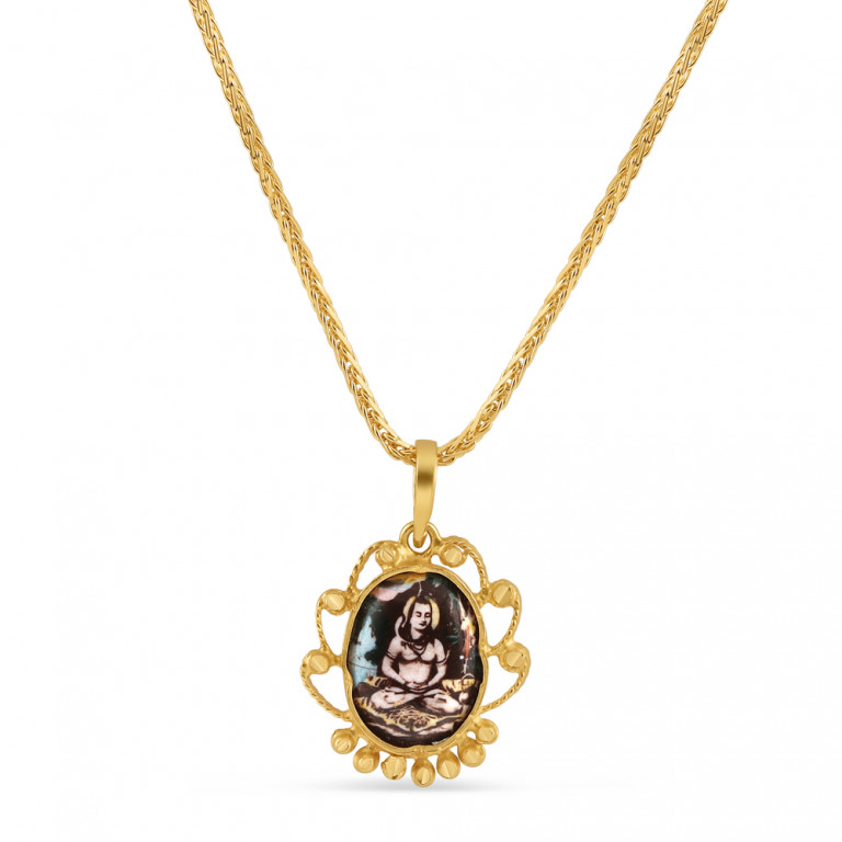Lord Shiva Pendant in 22ct Real Gold. PureJewels UK