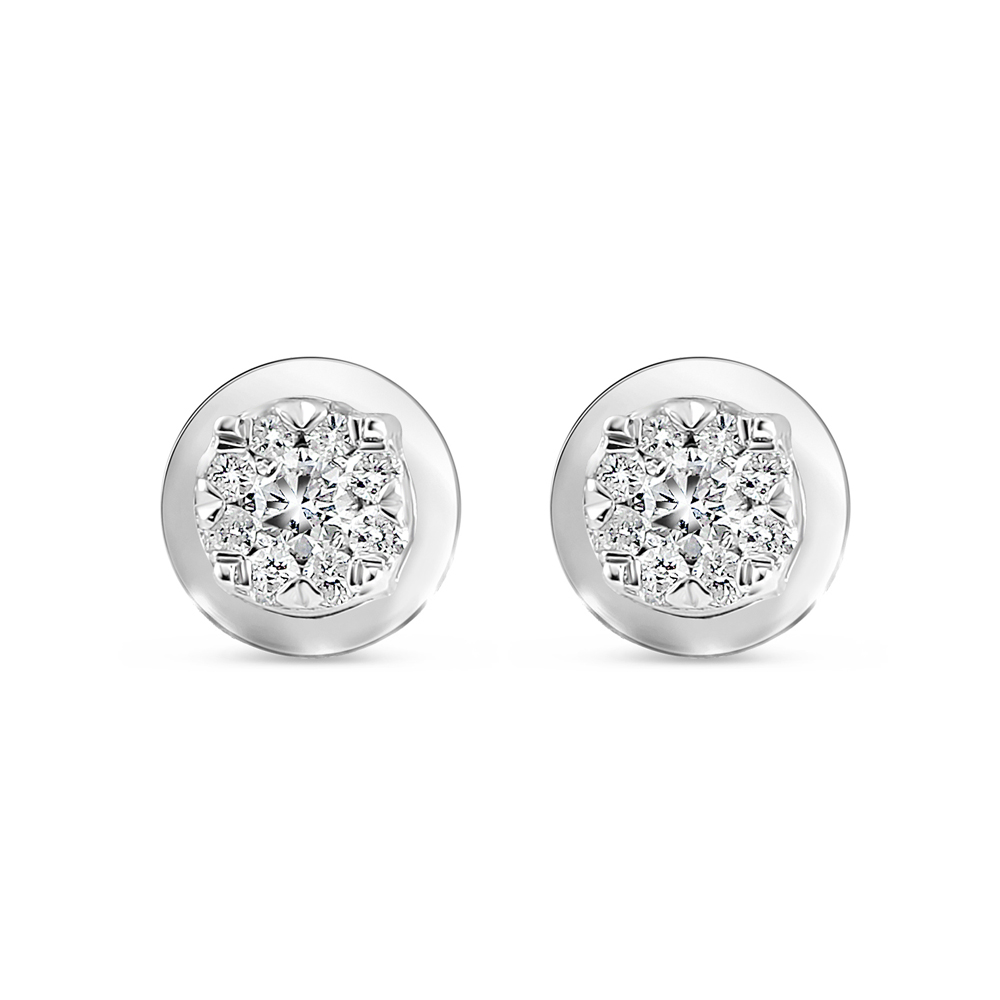 18ct White Gold Earring with Diamonds | purejewels.com