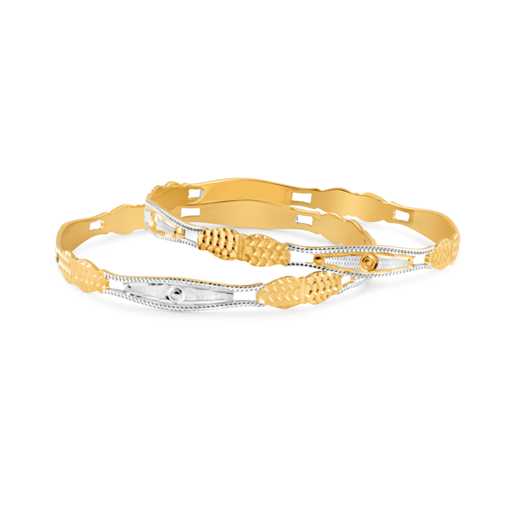Buy 22ct Gold Rhodium finish Bangle in size 2.4 | PureJewels
