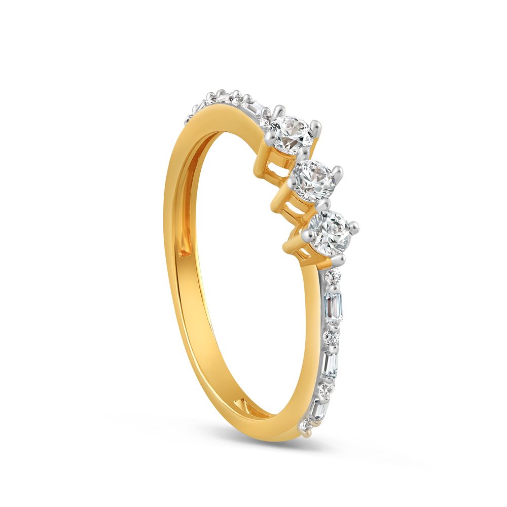 Cubic Zirconia Gold Ring in Size L | PureJewels UK