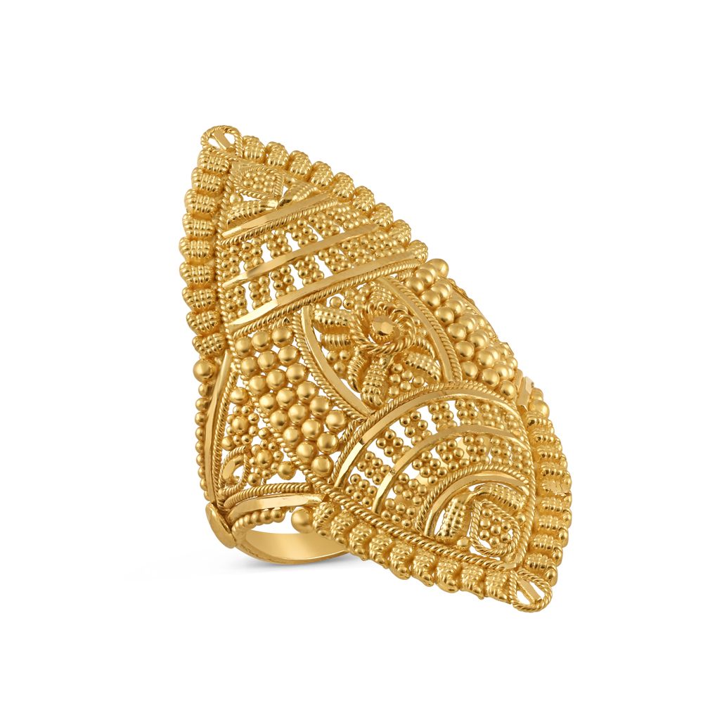 22ct Gold Ring Size K | Jali Collection at Purejewels
