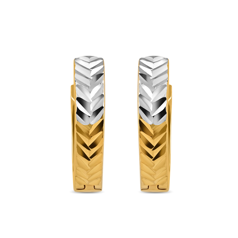 Shop Gold Bali Earring With Rhodium Finish at PureJewels