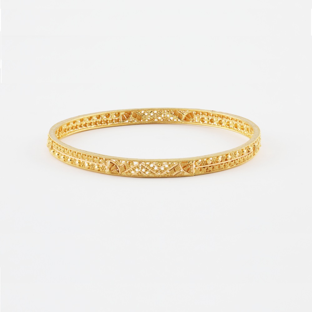 Bangle in 22ct Gold from Jali Collection | PureJewels