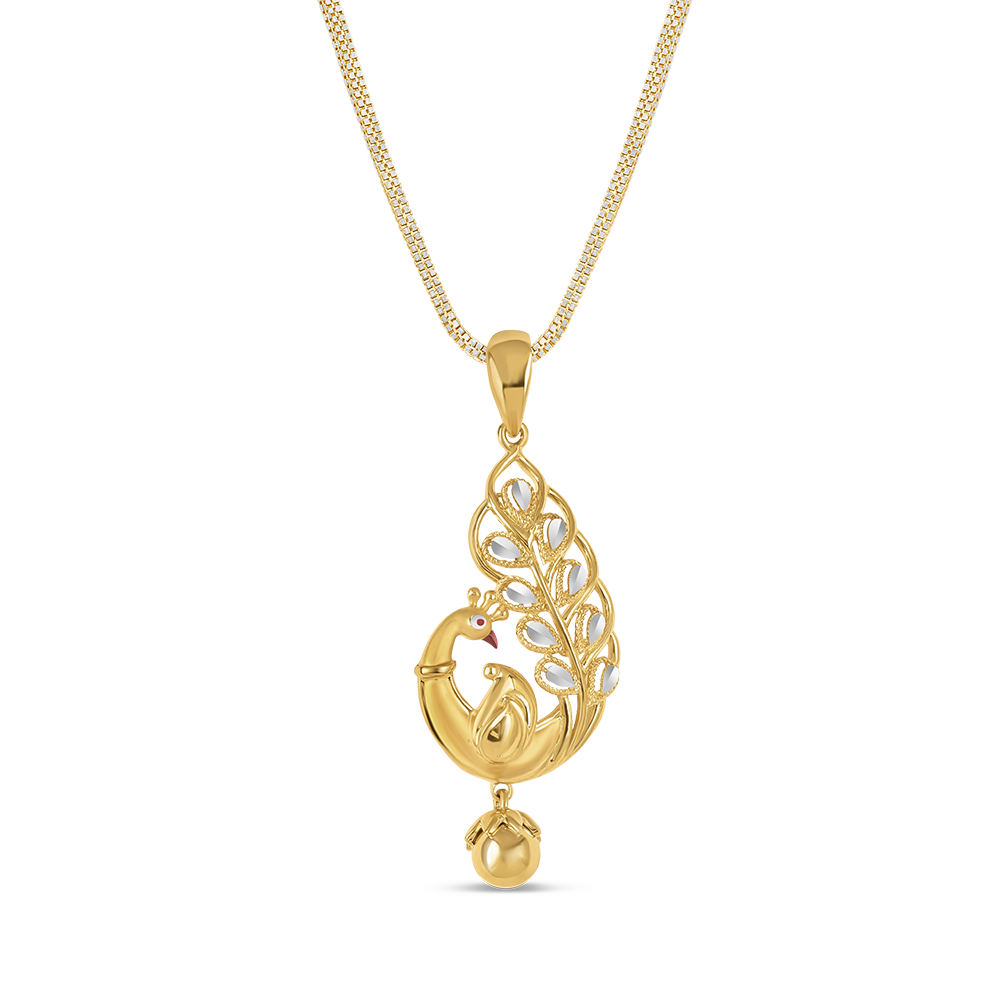 22ct Gold Peacock Pendant at Purejewels UK