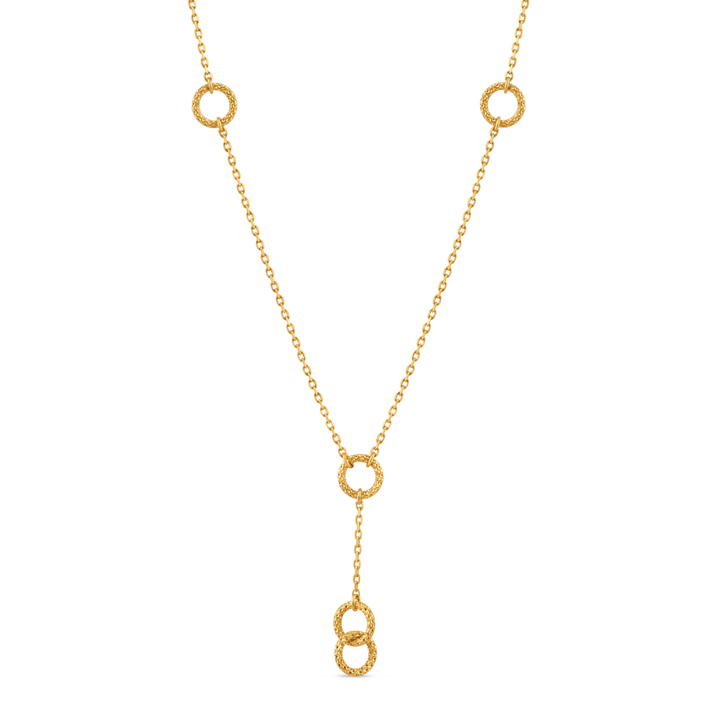 Necklace featuring a Disc Pendant in 22ct Gold | purejewels.com