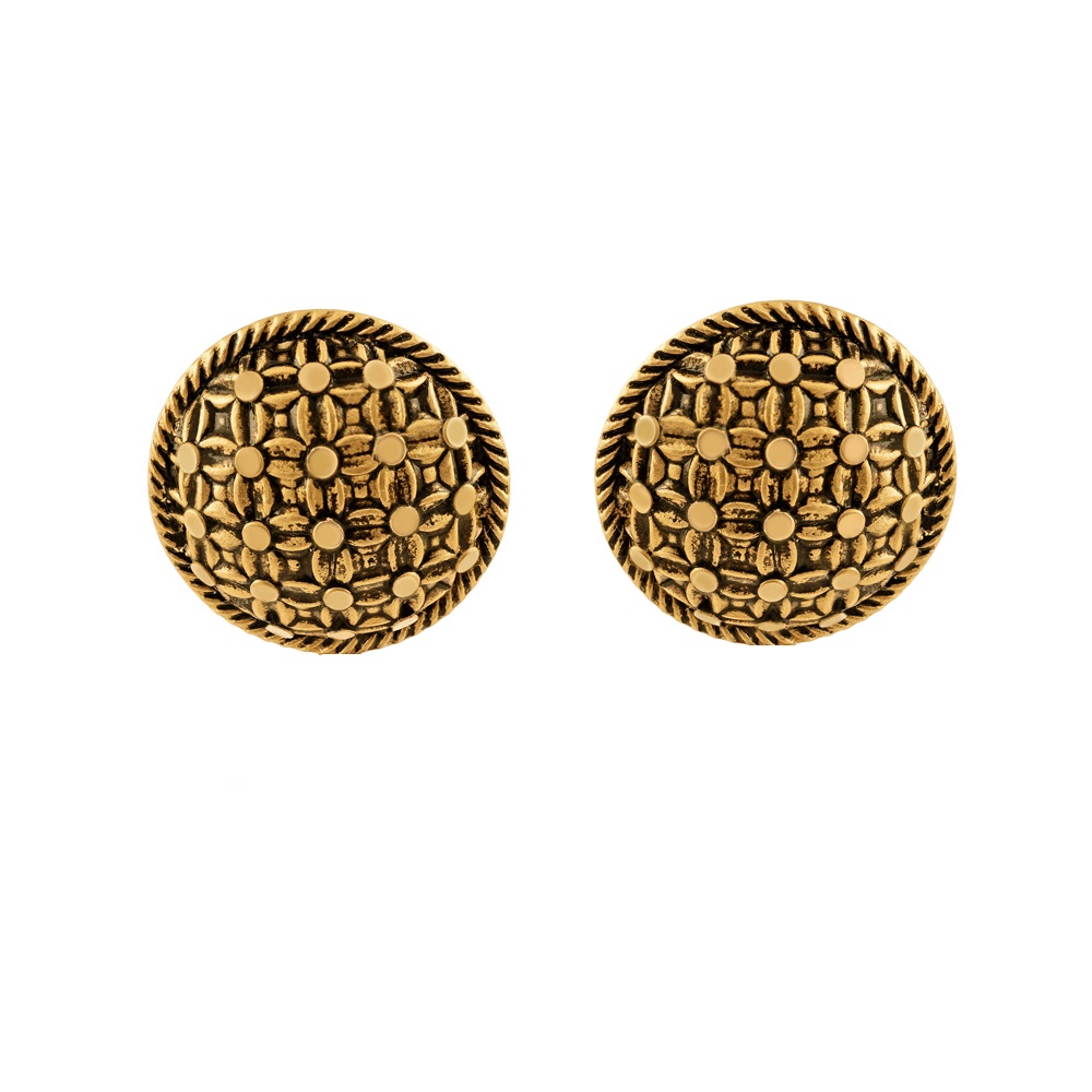 22ct Gold Antique Finish stud | Armari Collection