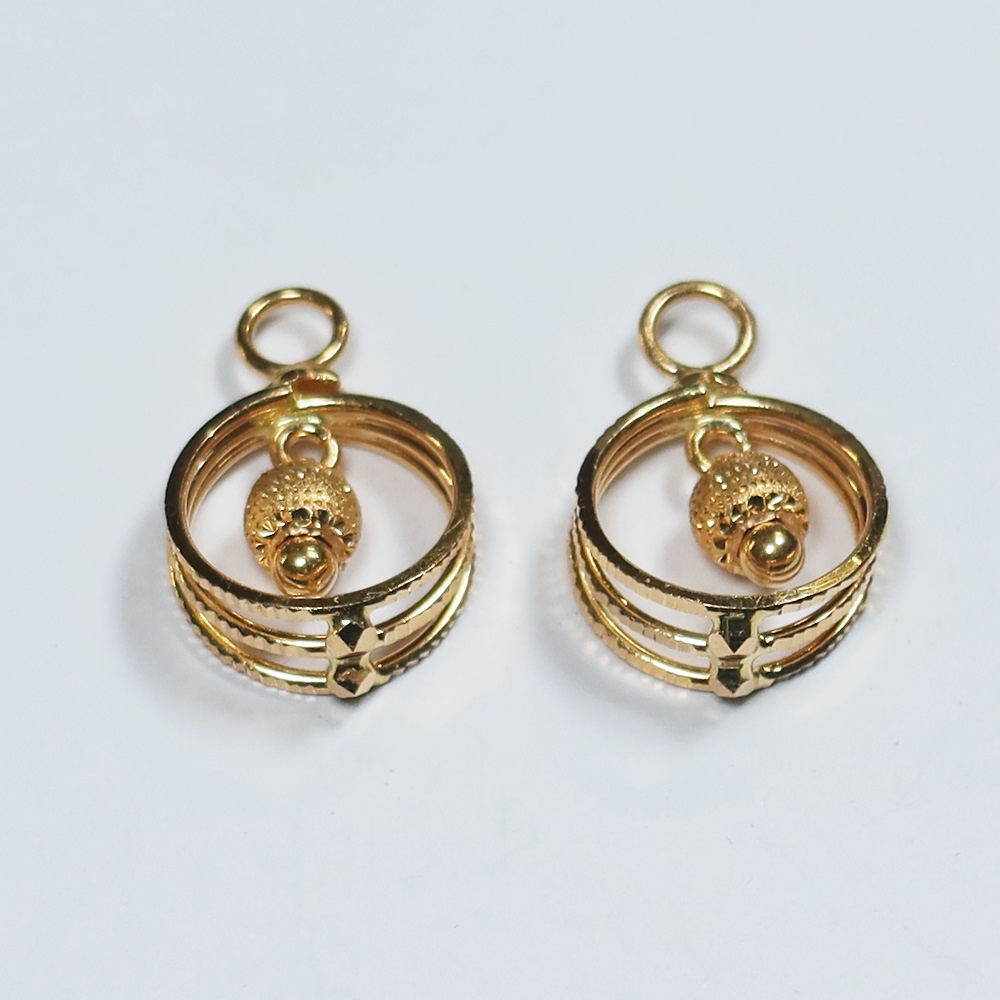 Faceted 22ct Gold Ear Droppers for Ladies at purejewels UK