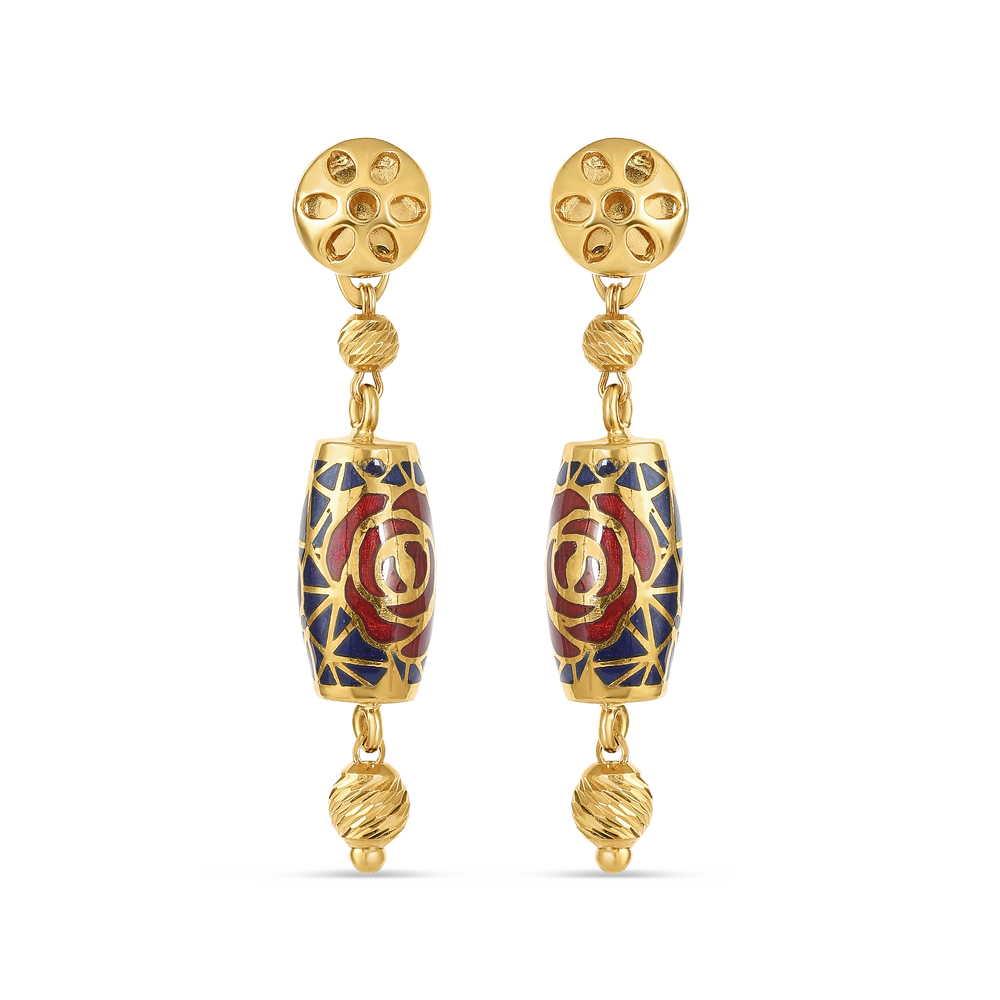 22ct Gold Earring with Enamel | PureJewels UK