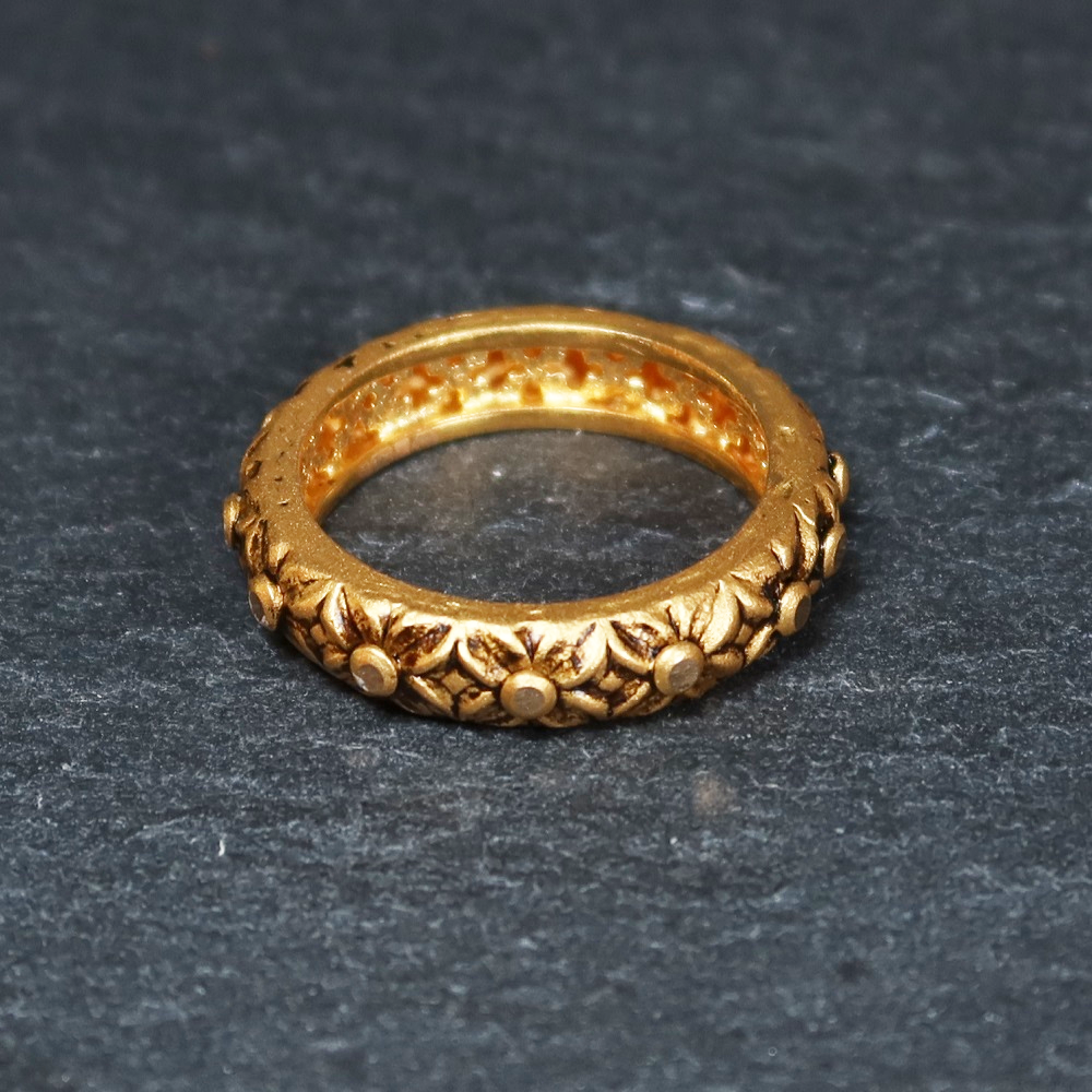 22ct Gold Antique finish Band Ring | PureJewels UK