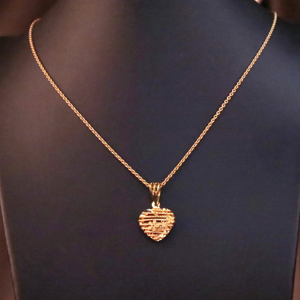 22ct Gold Jali Heart Shape Fancy Pendant | PureJewels UK