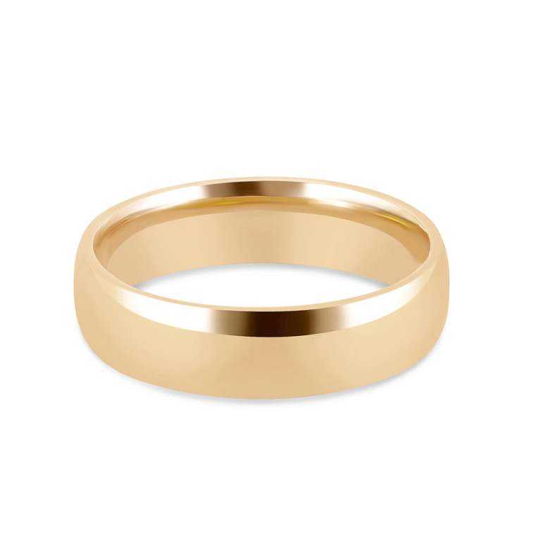 5mm Court Shape Wedding Ring | 22ct Sunrise Gold
