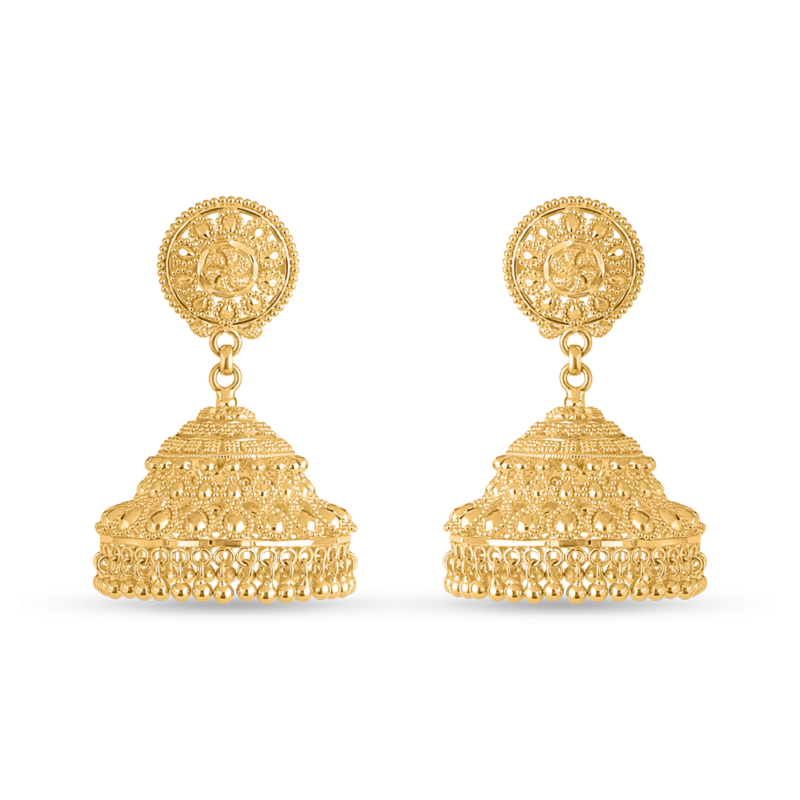 22ct Gold Jhumka for Bridal or Occasion wear | Buy Online UK